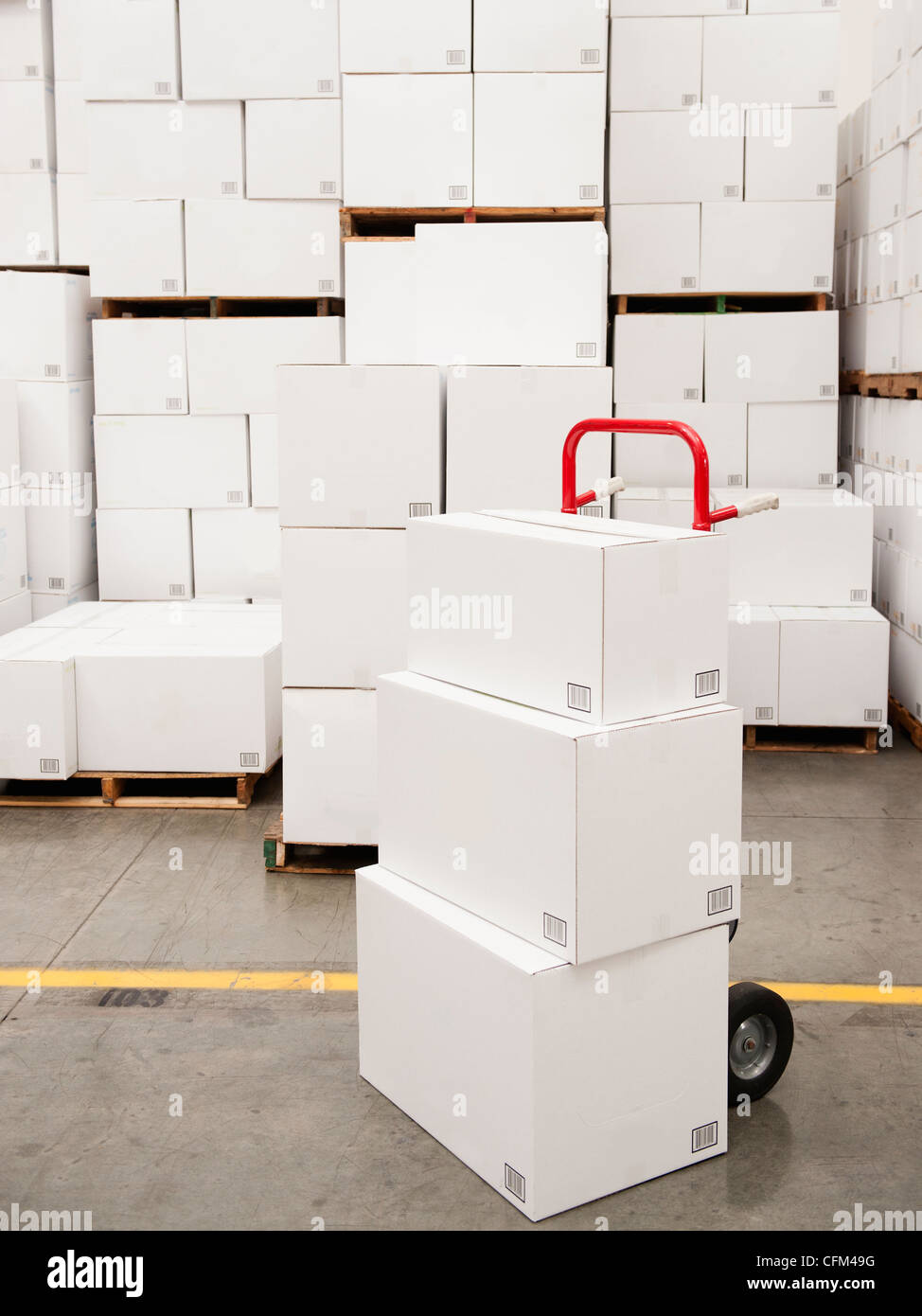 USA, California, Santa Ana, Stack of boxes in warehouse Stock Photo - Alamy
