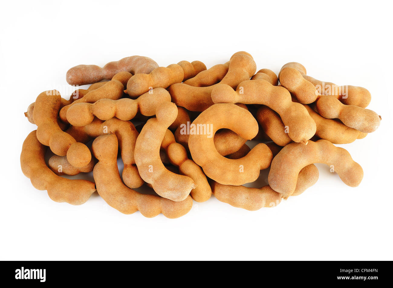 Tamarind on white background Stock Photo - Alamy