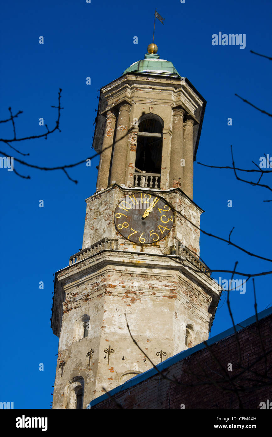 Russia, Vyborg, Viipuri, Clock tower, Viipurin vanhan tuomiokirkon ...
