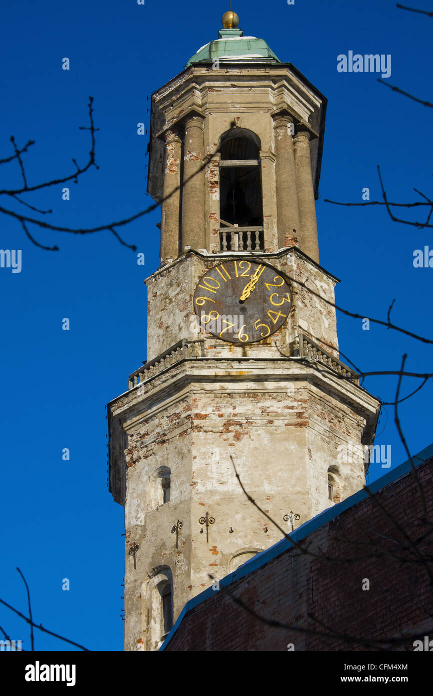 Russia, Vyborg, Viipuri, Clock tower, Viipurin vanhan tuomiokirkon ...