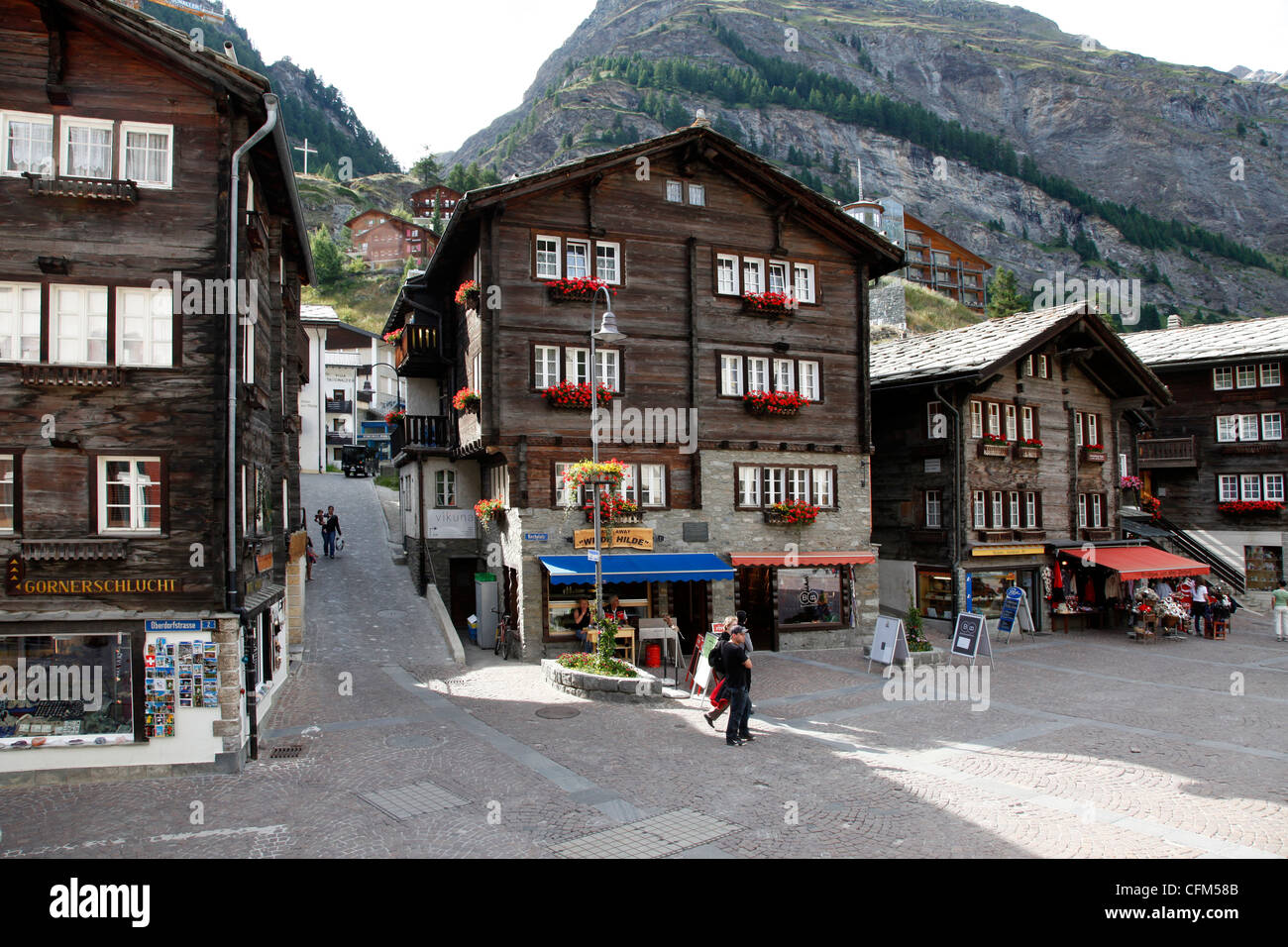 Old town, Zermatt, Valais, Switzerland, Europe Stock Photo, Royalty ...