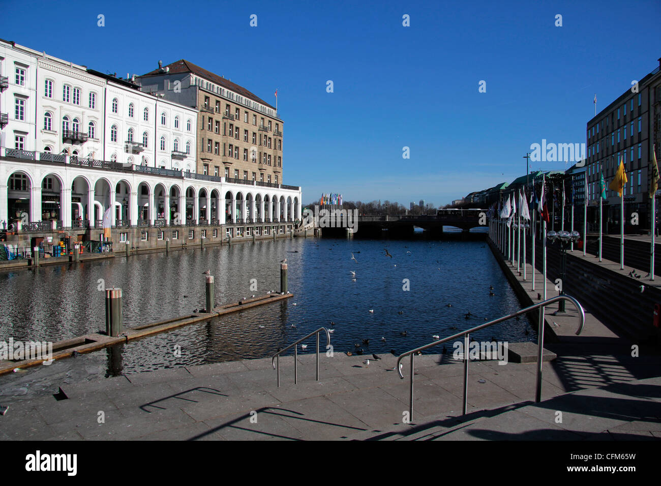 Alsterfleet and Alsterarkaden, Hamburg, Germany, Europe Stock Photo - Alamy