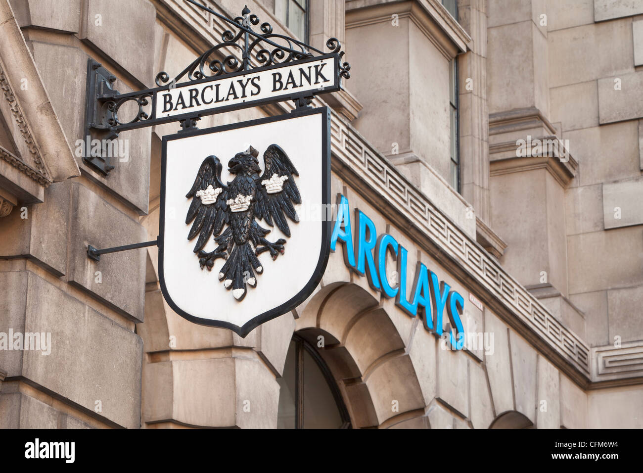 Barclays bank sign logo on hi-res stock photography and images - Alamy