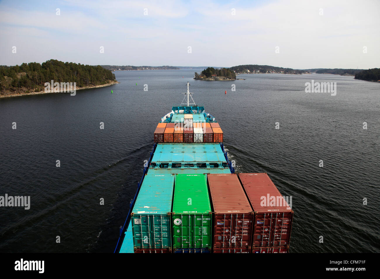 Container ship landscape hi-res stock photography and images - Alamy