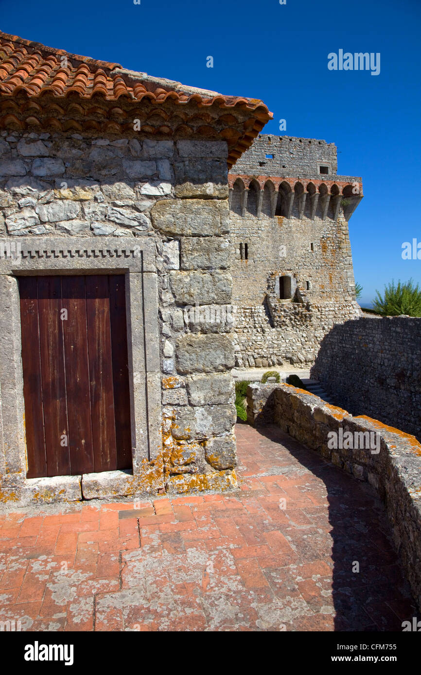 Ourem old castle at the top of the hill, in the center of Portugal ...