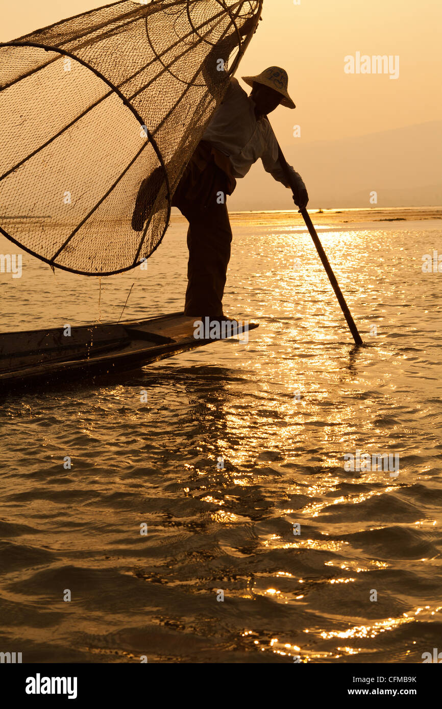 Intha people who live on and around Inle Lake get around by using ...