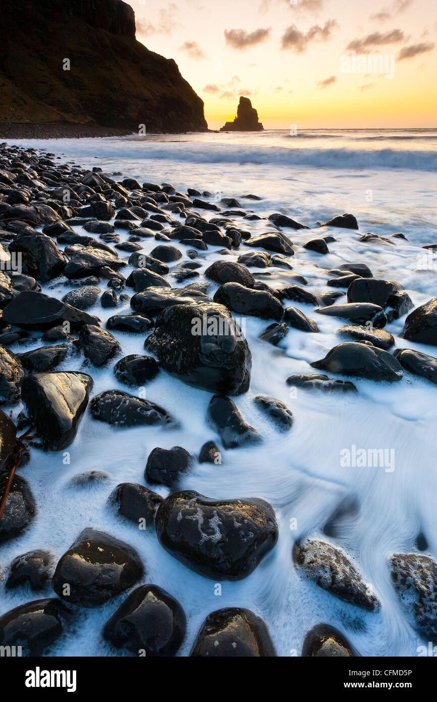 Dusk at Talisker Bay on the Isle of Skye Stock Photo - Alamy