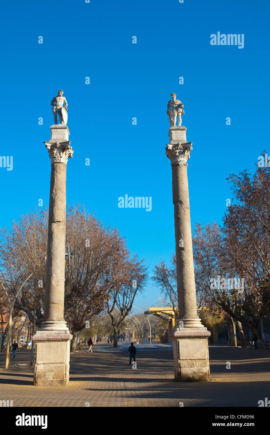Alameda de Hercules square central Seville Andalusia Spain Stock Photo ...