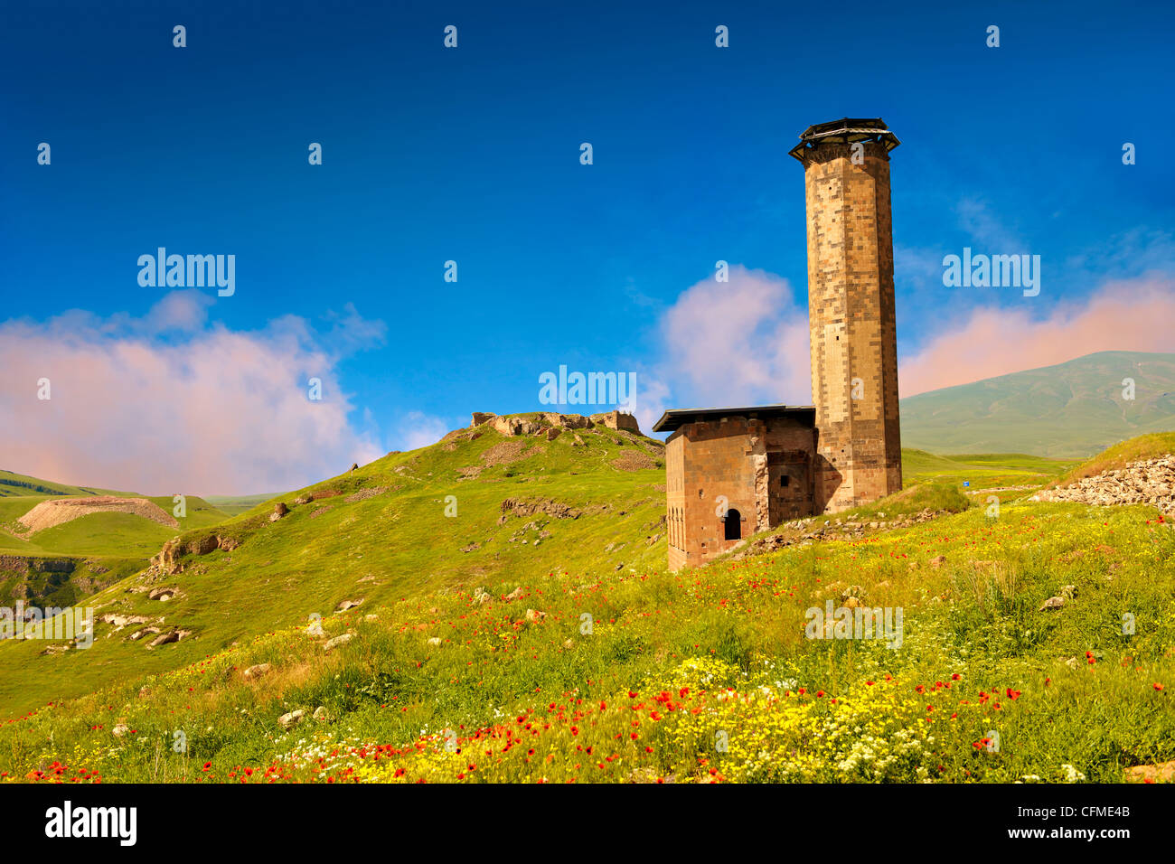 The Seljuk Turk Mosque of Ebul Minuchihr built in 1072. Ani , Kars ...