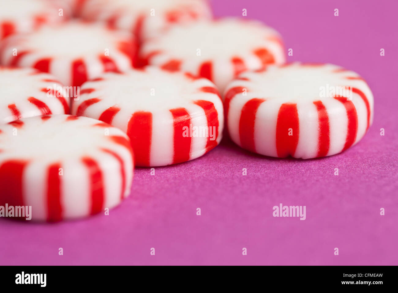 Red and white candies, studio shot Stock Photo - Alamy
