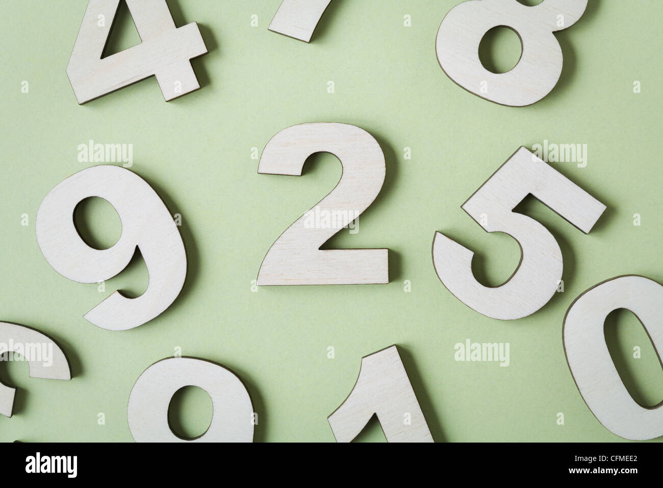 Numbers on white background, studio shot Stock Photo - Alamy