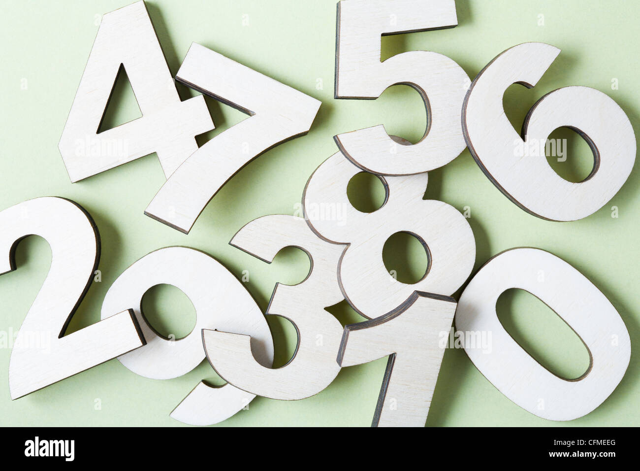 Numbers on white background, studio shot Stock Photo - Alamy