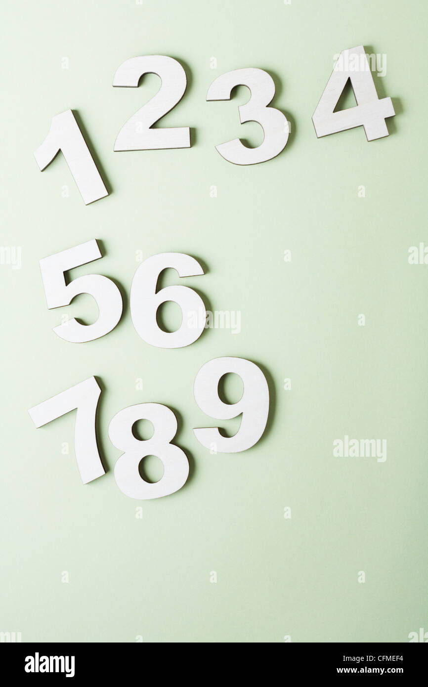 Numbers on white background, studio shot Stock Photo - Alamy