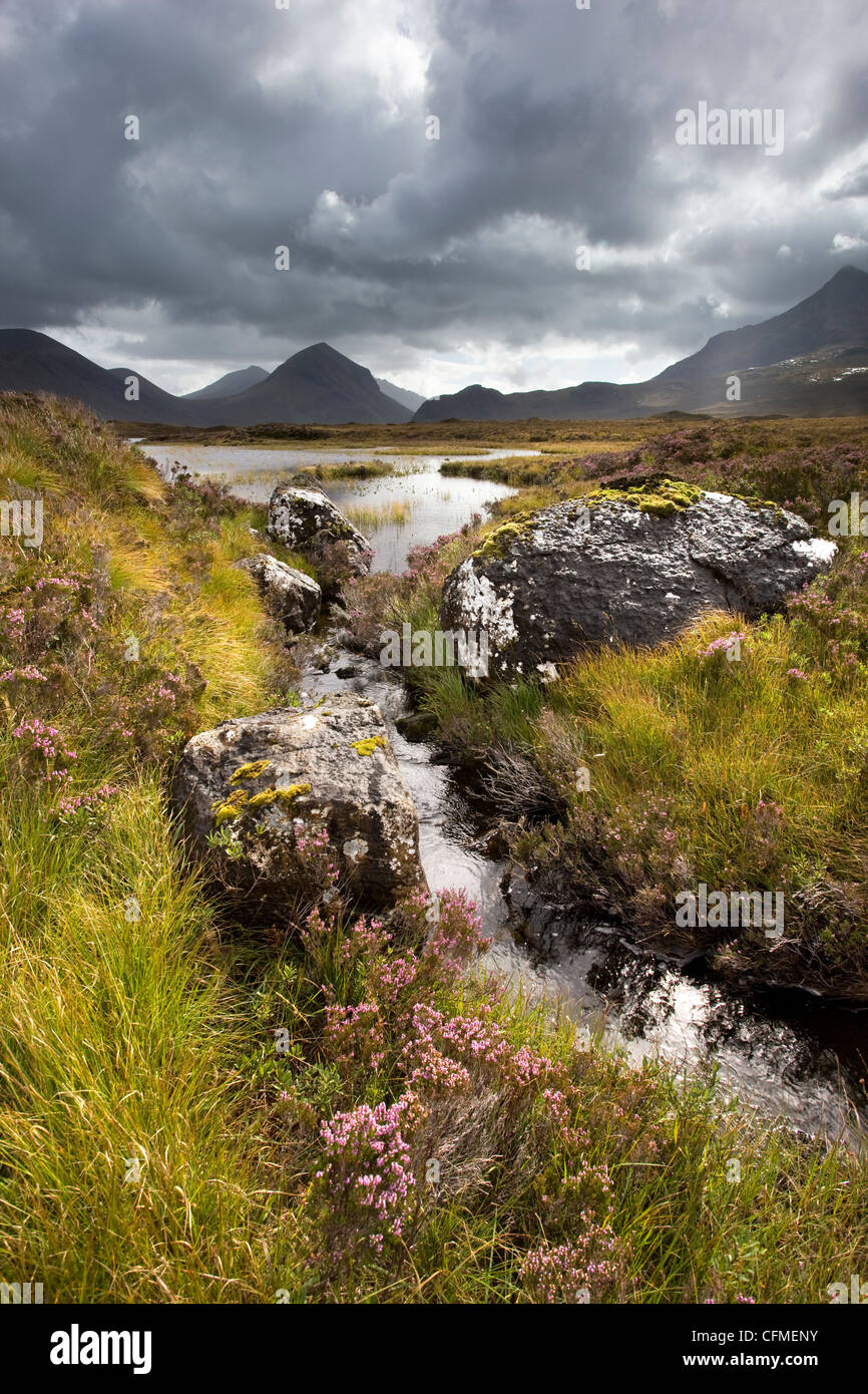 View over Loch Caol to Sgurr nan Gillean and Marsco, Glen Sligachan ...