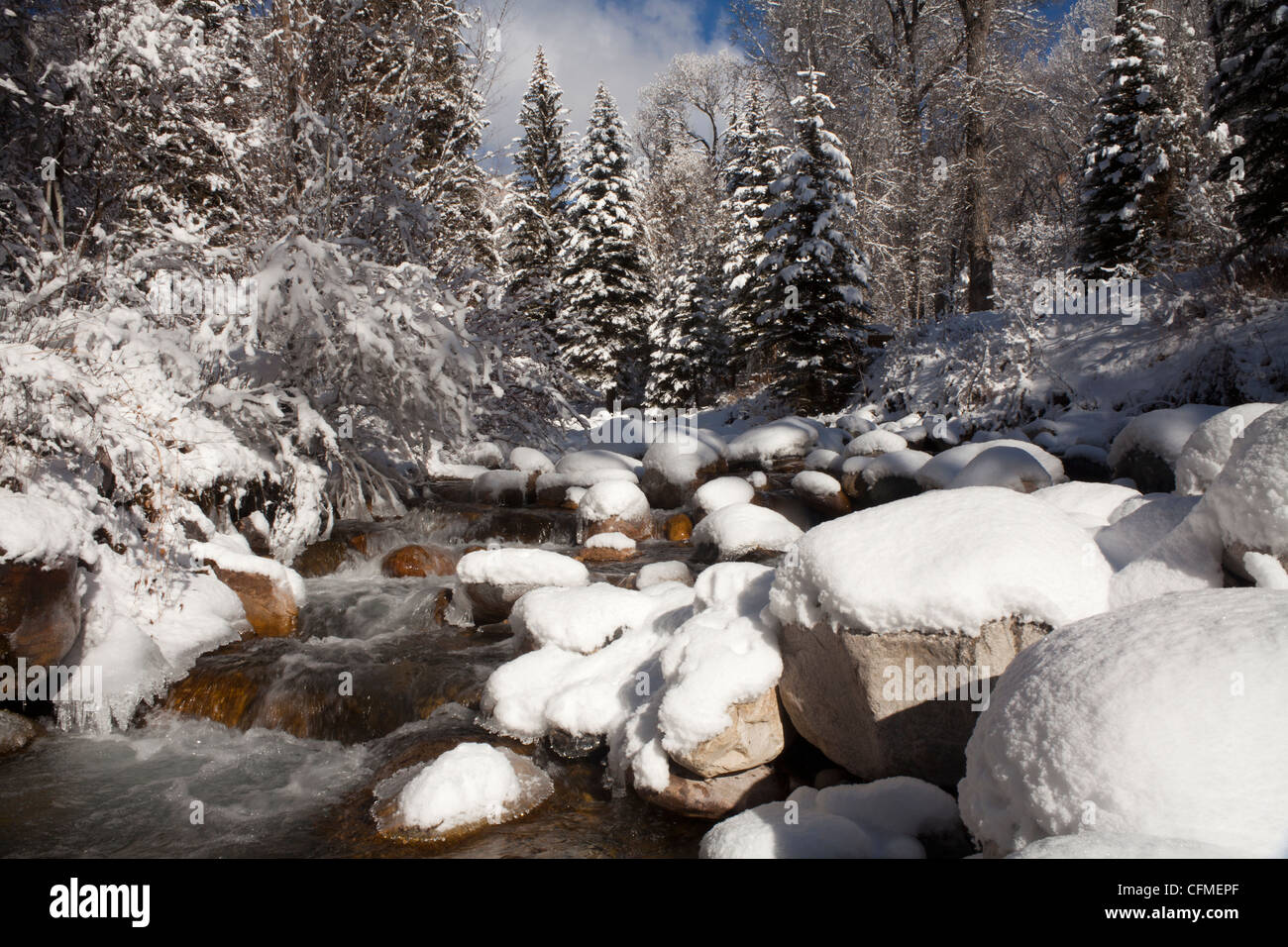 USA, Colorado, Winter landscape Stock Photo - Alamy