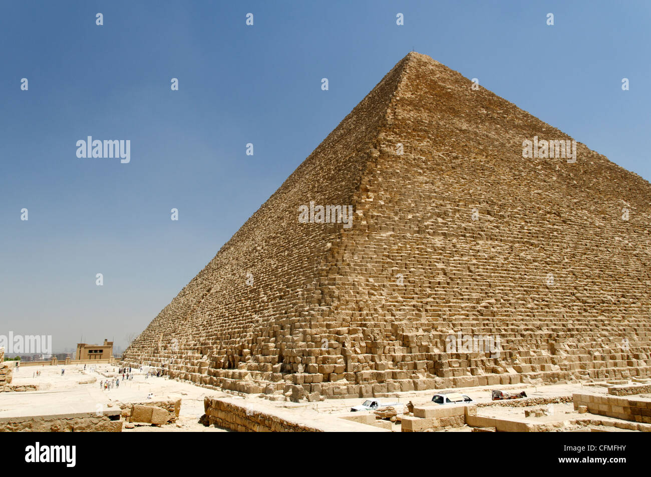 Giza. Cairo. Egypt. View of the North and West faces of the Great ...