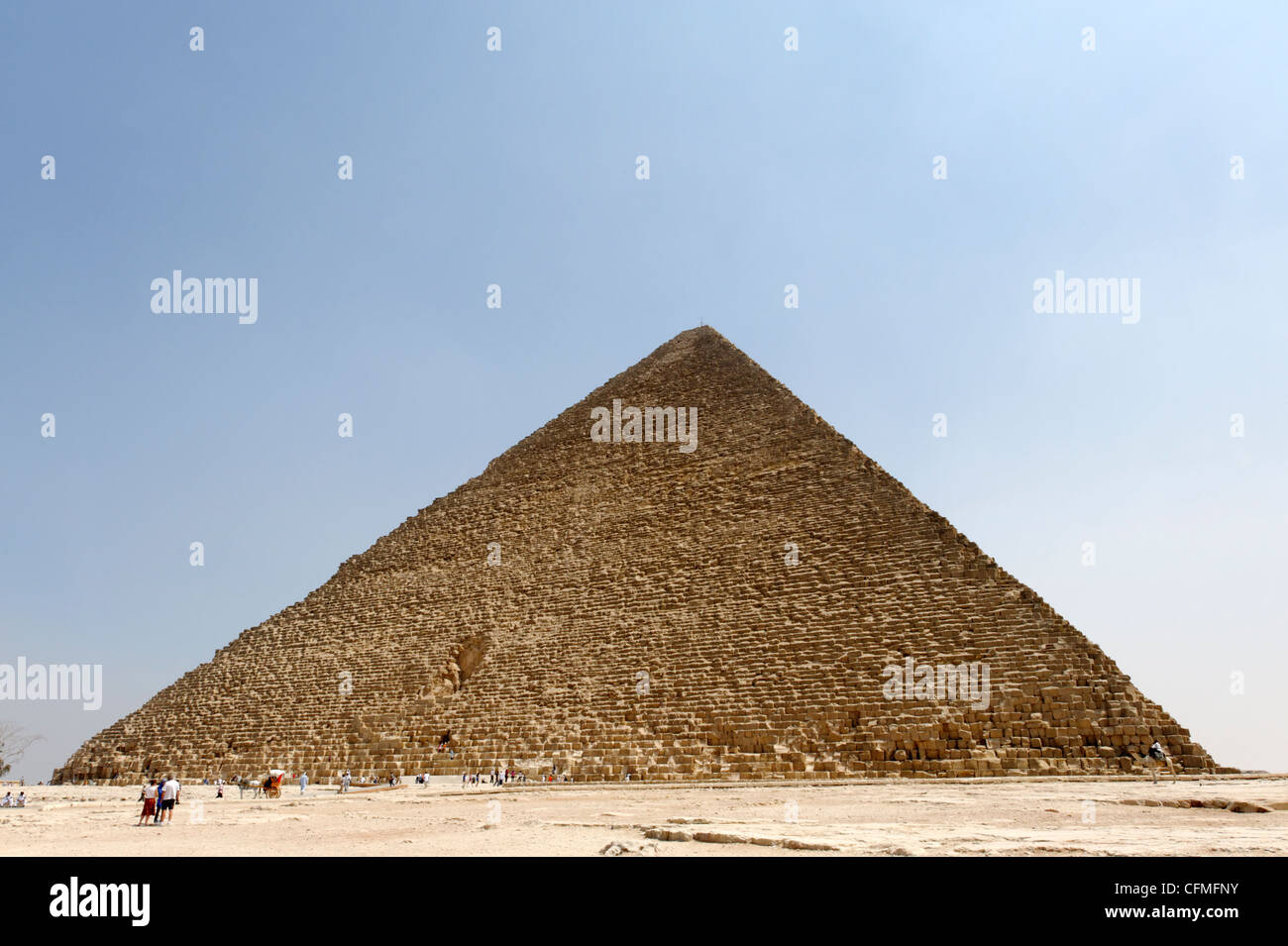 Giza. Cairo. Egypt. View of the North face of the Great Pyramid of ...