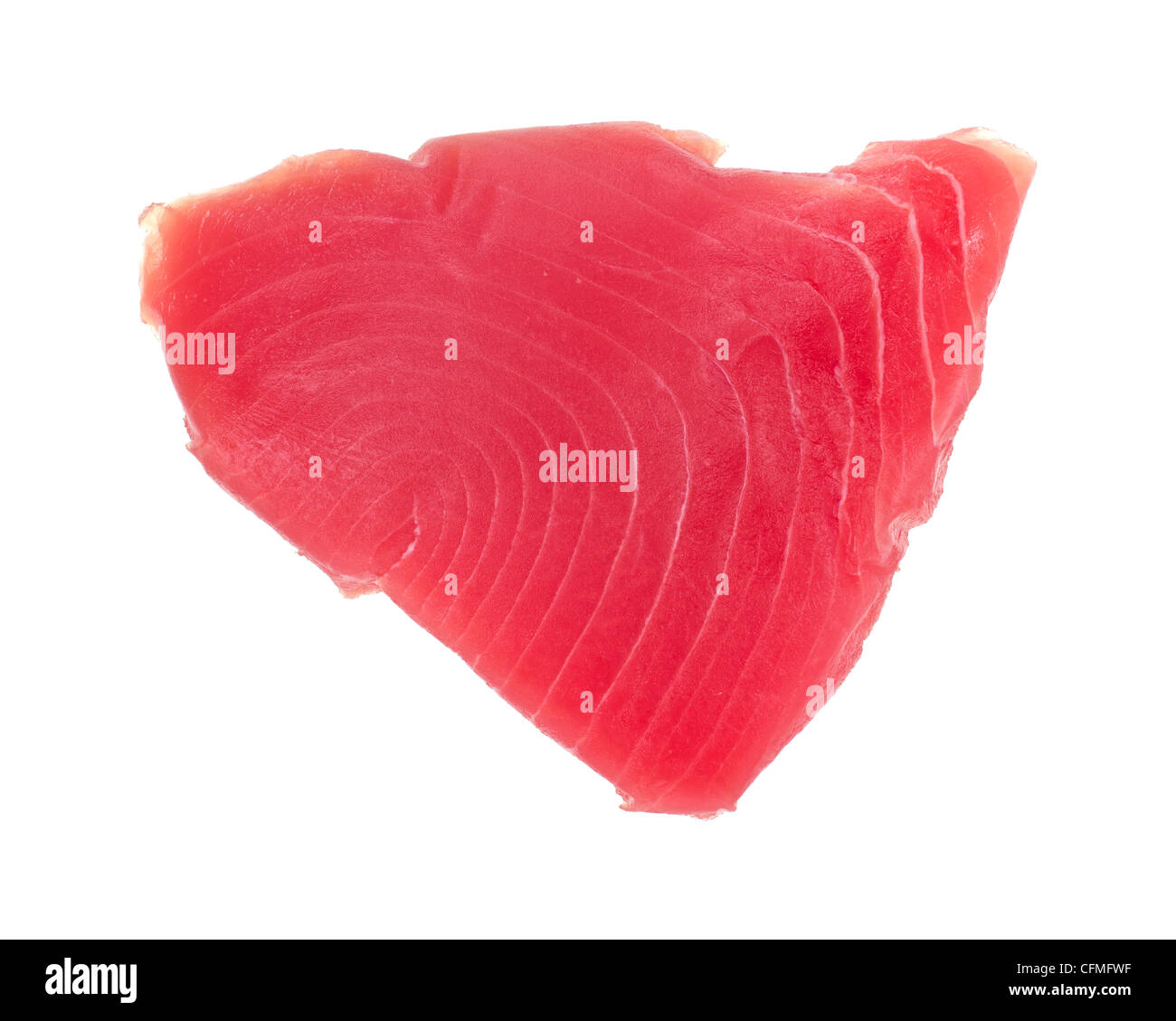 Yellowfin tuna on white background Stock Photo - Alamy