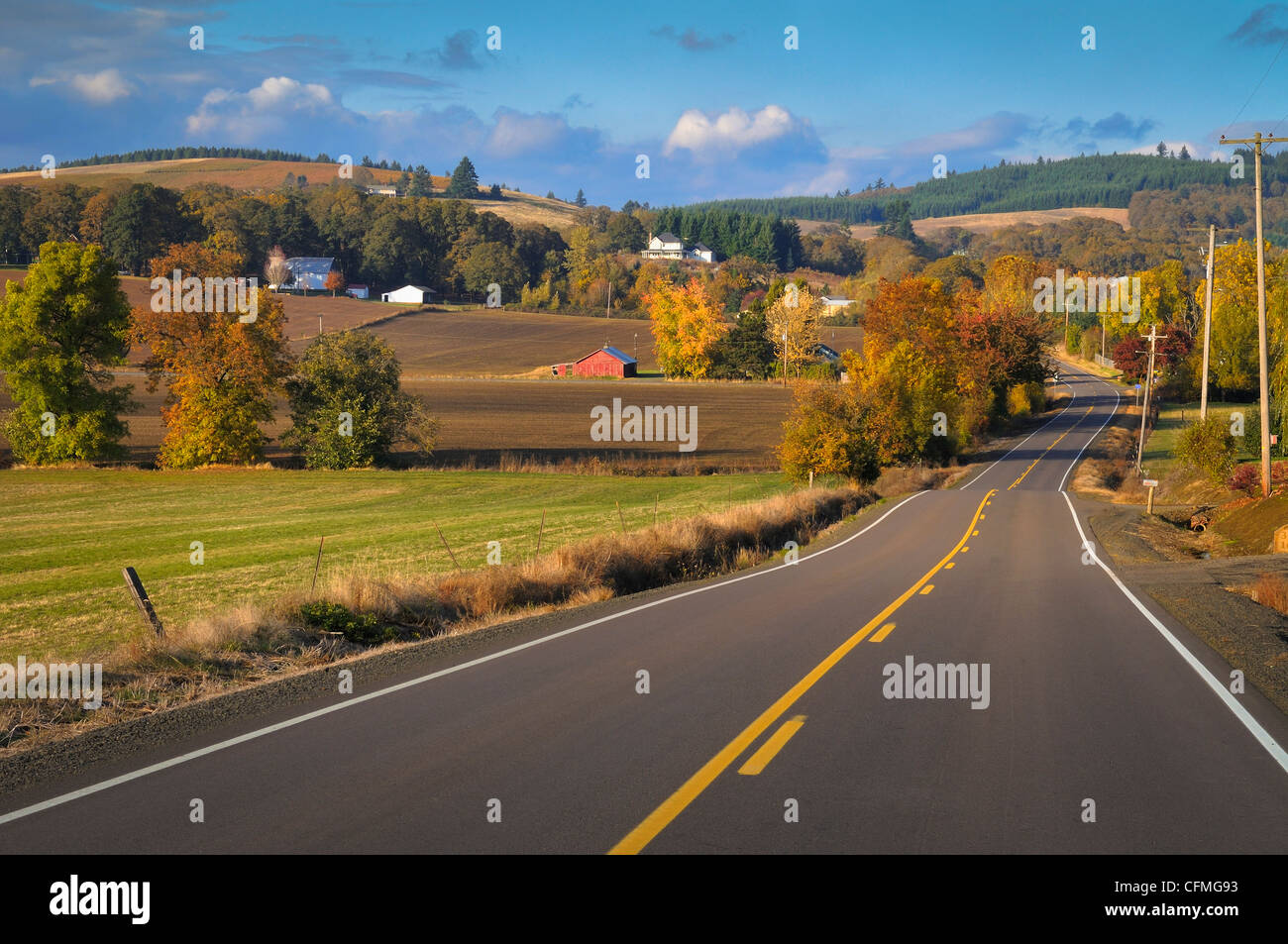 USA, Oregon, Polk County, Rural farm scene Stock Photo - Alamy