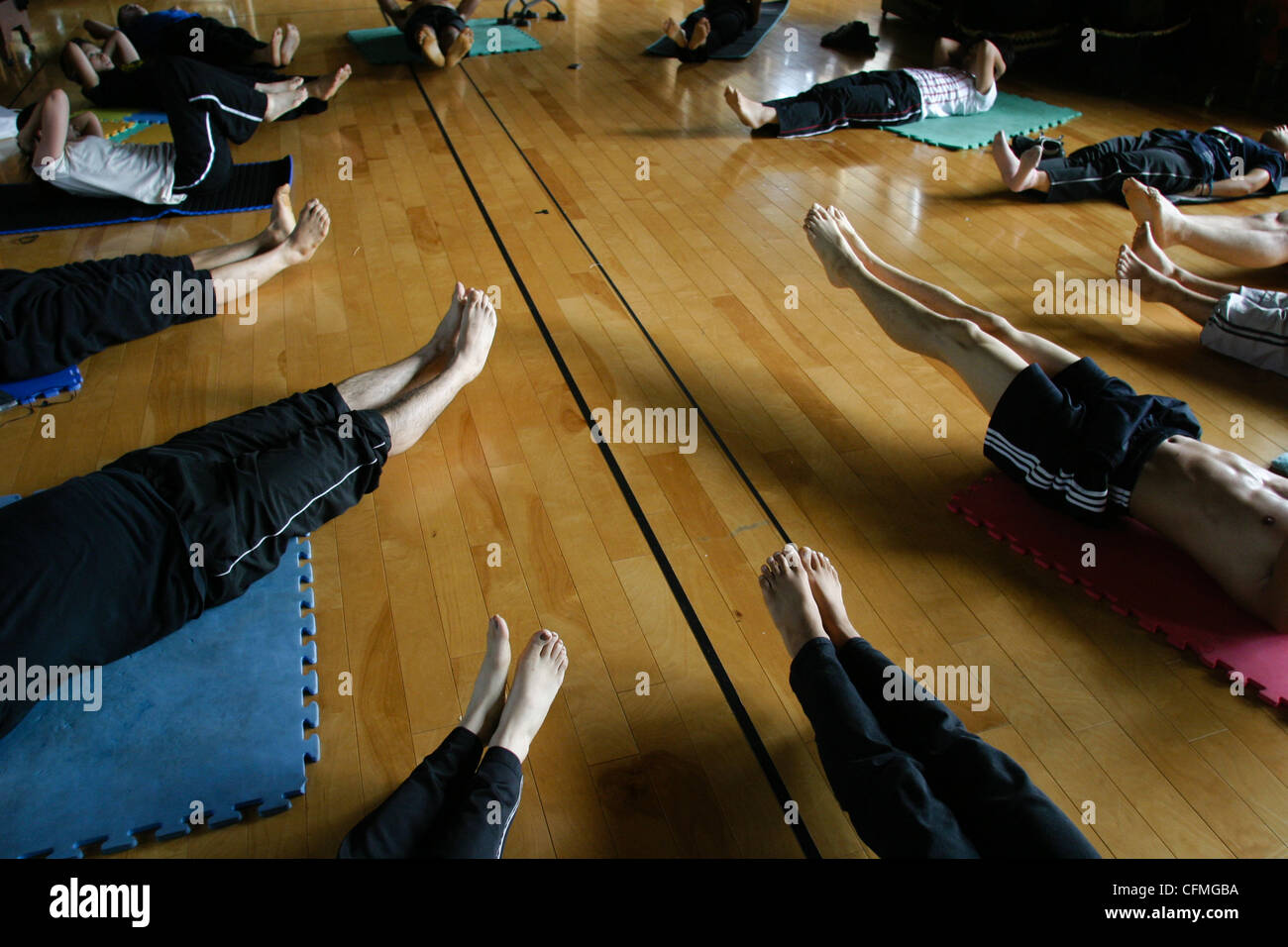 'TAO Drummers' undertaking their exercises at their home at 'Grandioso ...
