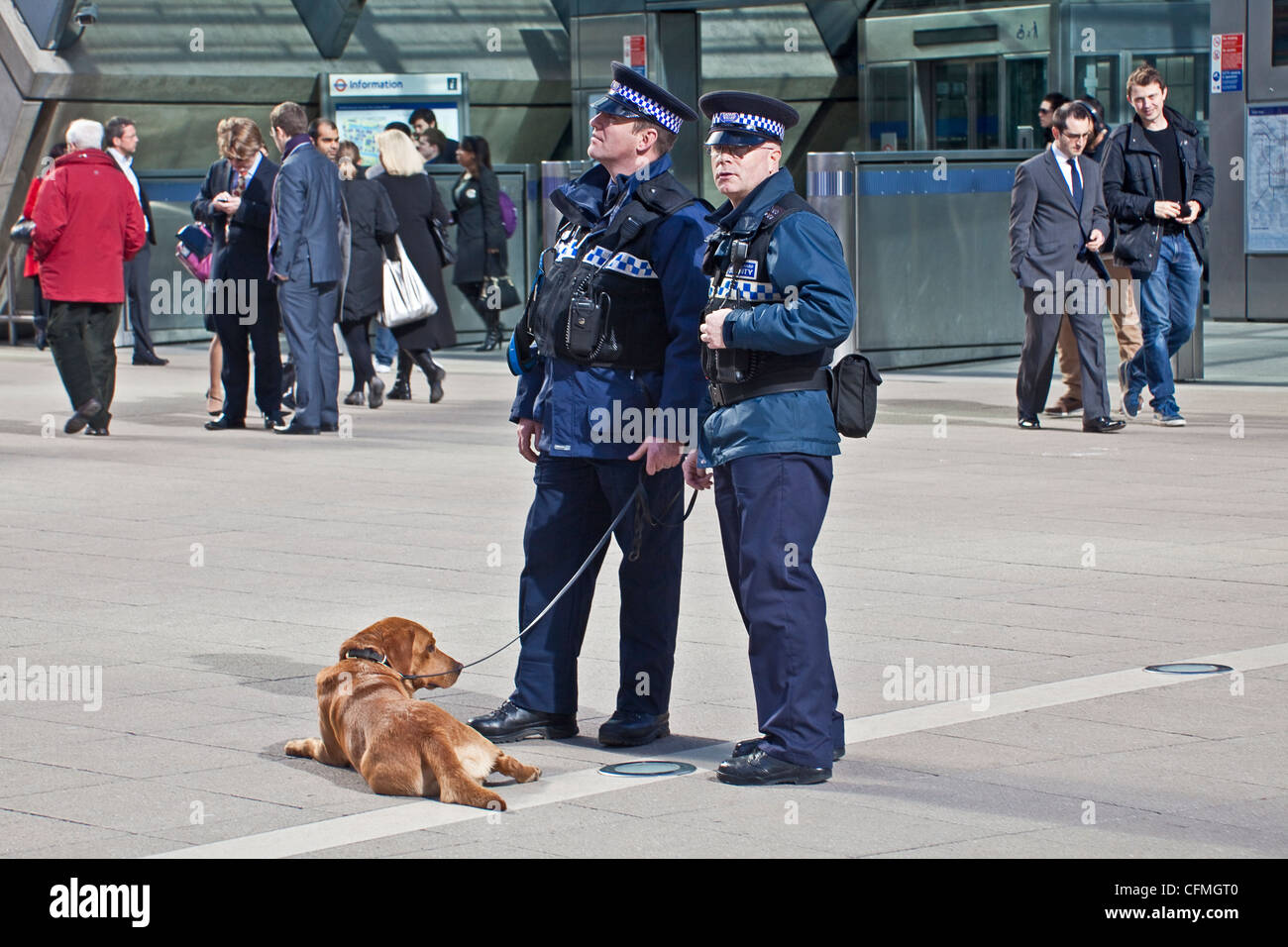 London, Canary Wharf Security officers March 2012 Stock Photo - Alamy