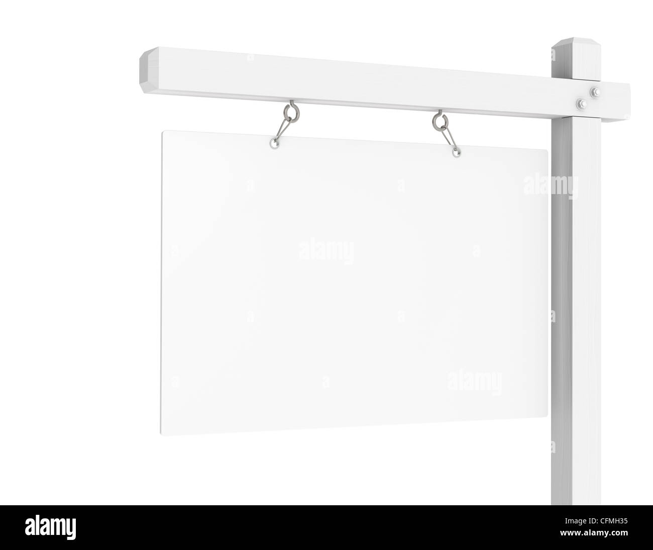 A For Sale Real Estate Sign of Wood. Blank for Copy Space Stock Photo ...