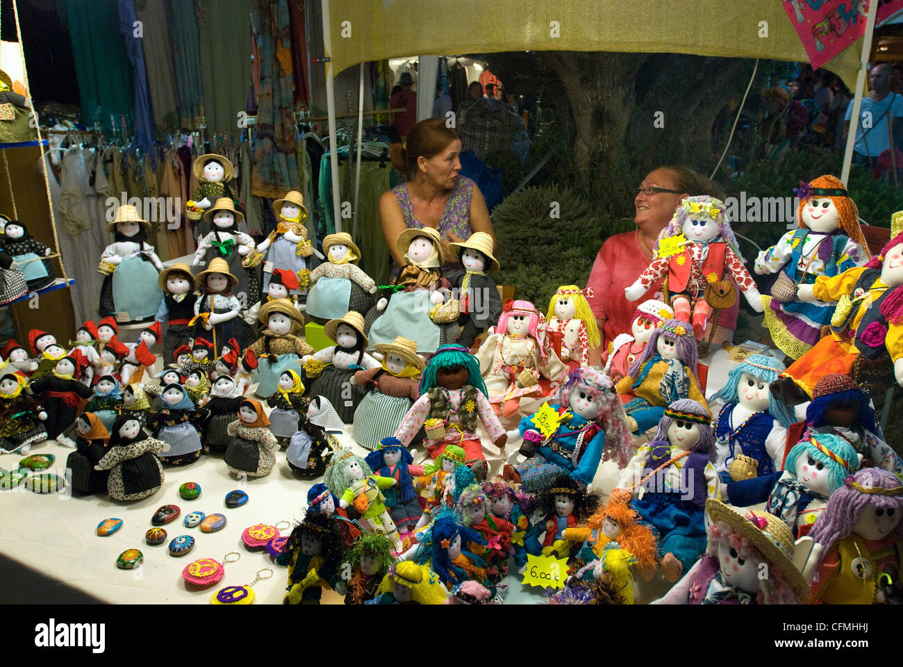 Las Dalias Evening Hippy Market Ibiza Balearics Spain Stock Photo - Alamy