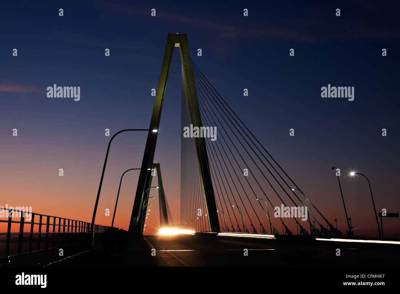 USA, South Carolina, Charleston, Arthur Ravenel Jr. Bridge Stock Photo ...