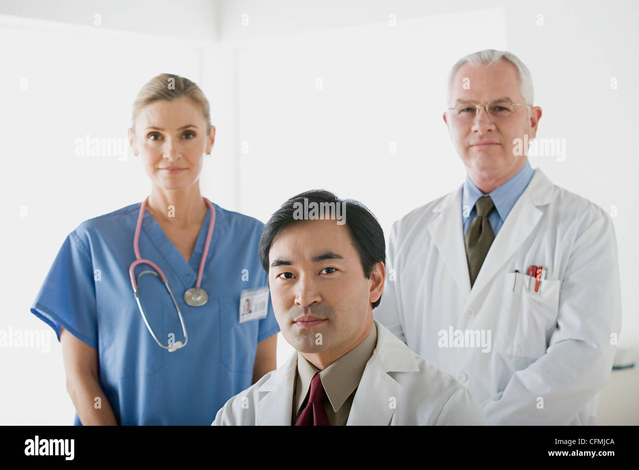 USA, California, Los Angeles, Portrait of three doctors Stock Photo - Alamy