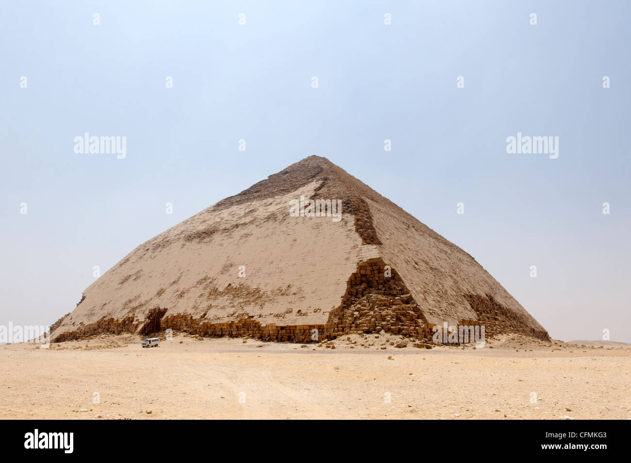 Dahshur. Egypt. View of the Bent or Rhomboid pyramid at Dahshur with ...