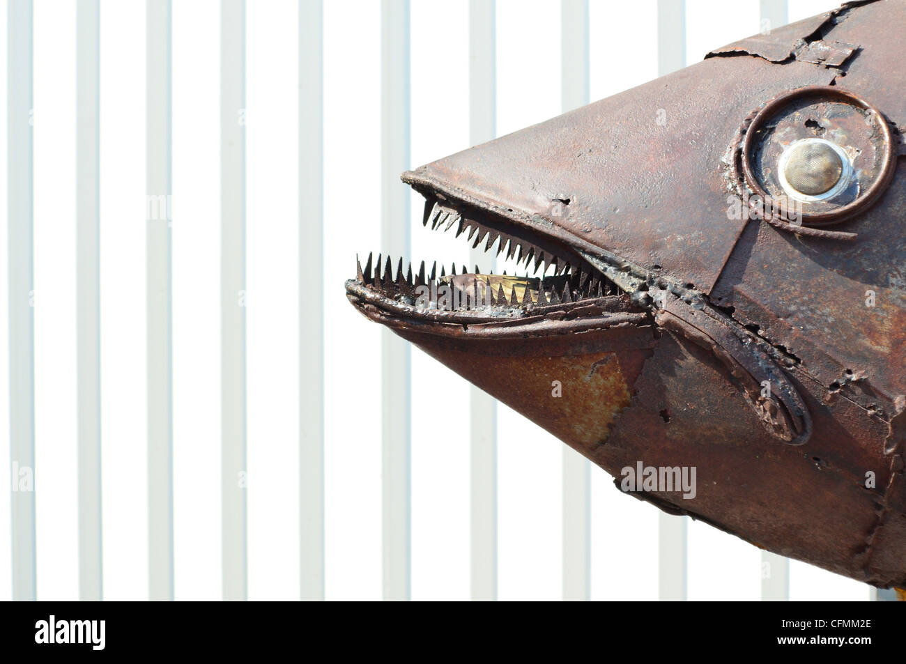 old rusty fish from recycled materials Stock Photo - Alamy