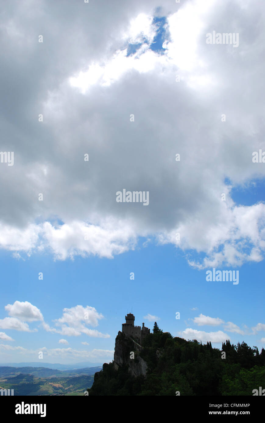 Guaita castle and landscape, San Marino republic, Italy Stock Photo - Alamy