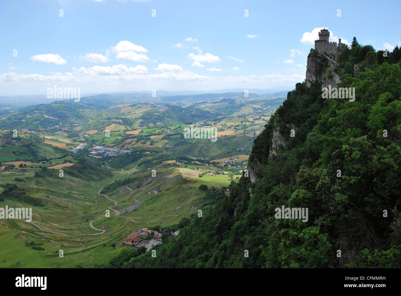 Guaita castle and landscape, San Marino republic, Italy Stock Photo - Alamy