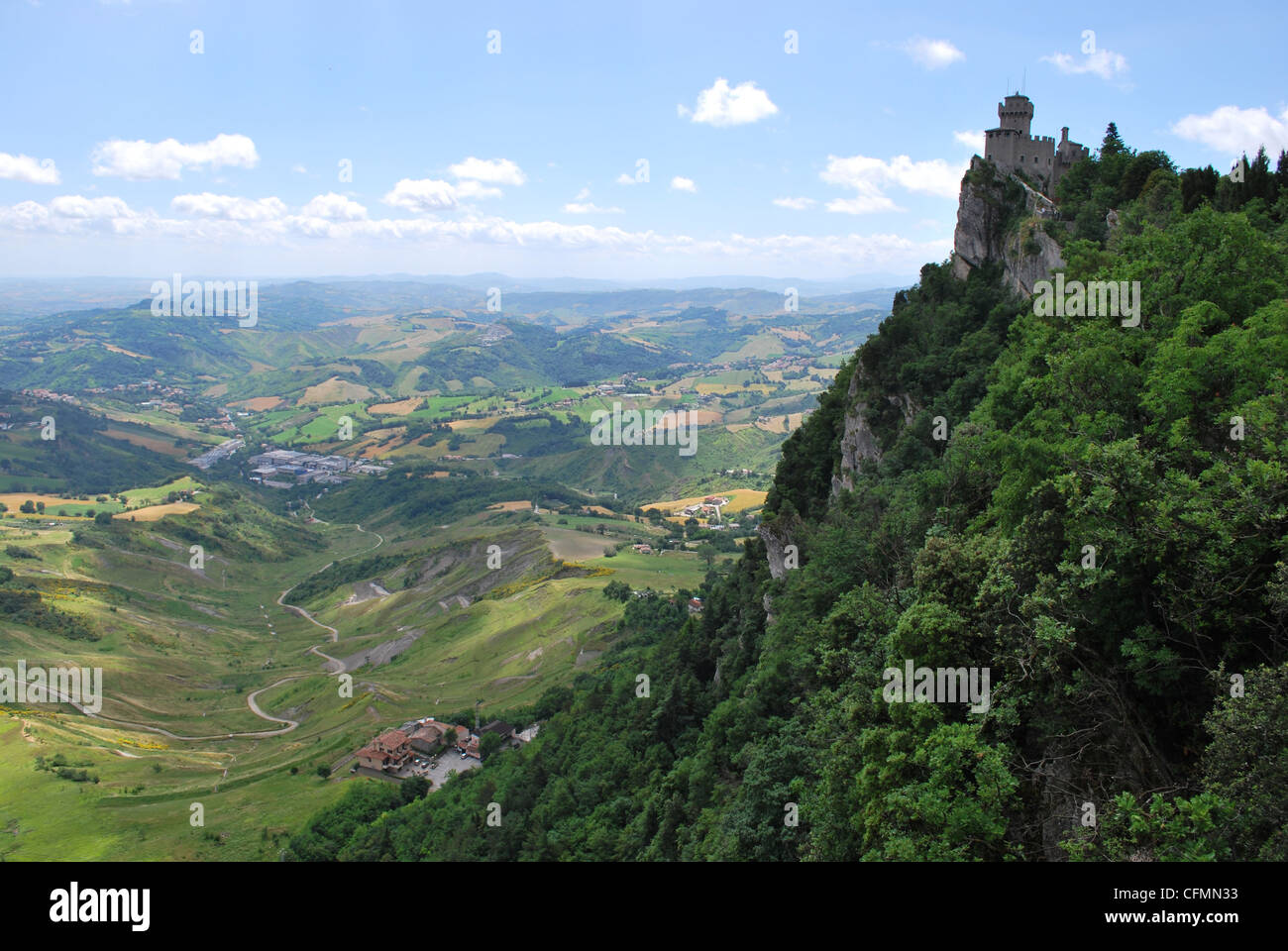 Guaita castle and landscape, San Marino republic, Italy Stock Photo - Alamy