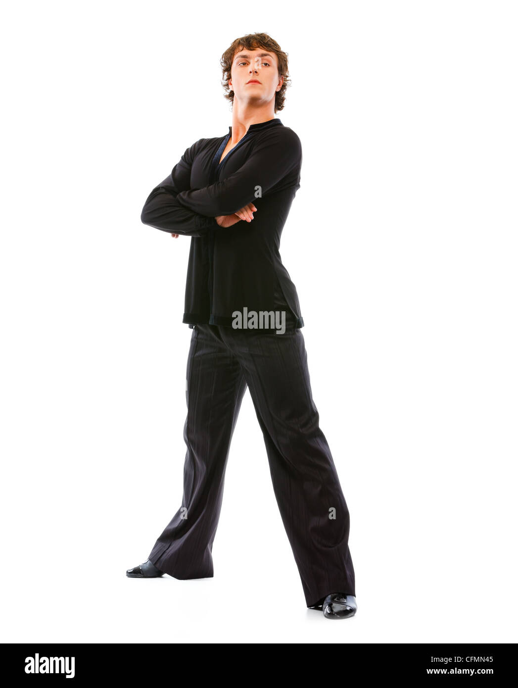 Handsome latino dancer in action isolated on white Stock Photo - Alamy