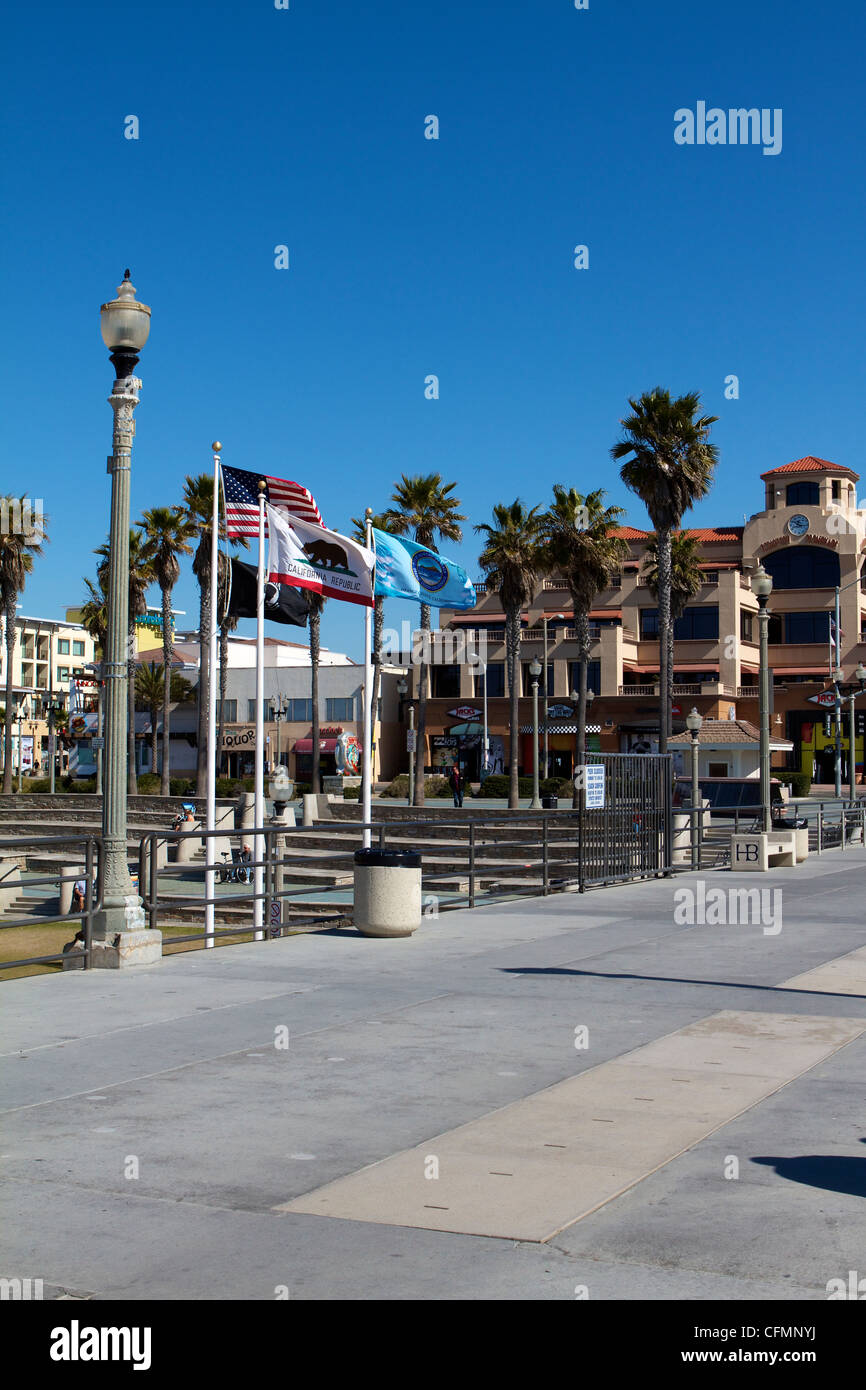 Huntington beach flag hi-res stock photography and images - Alamy