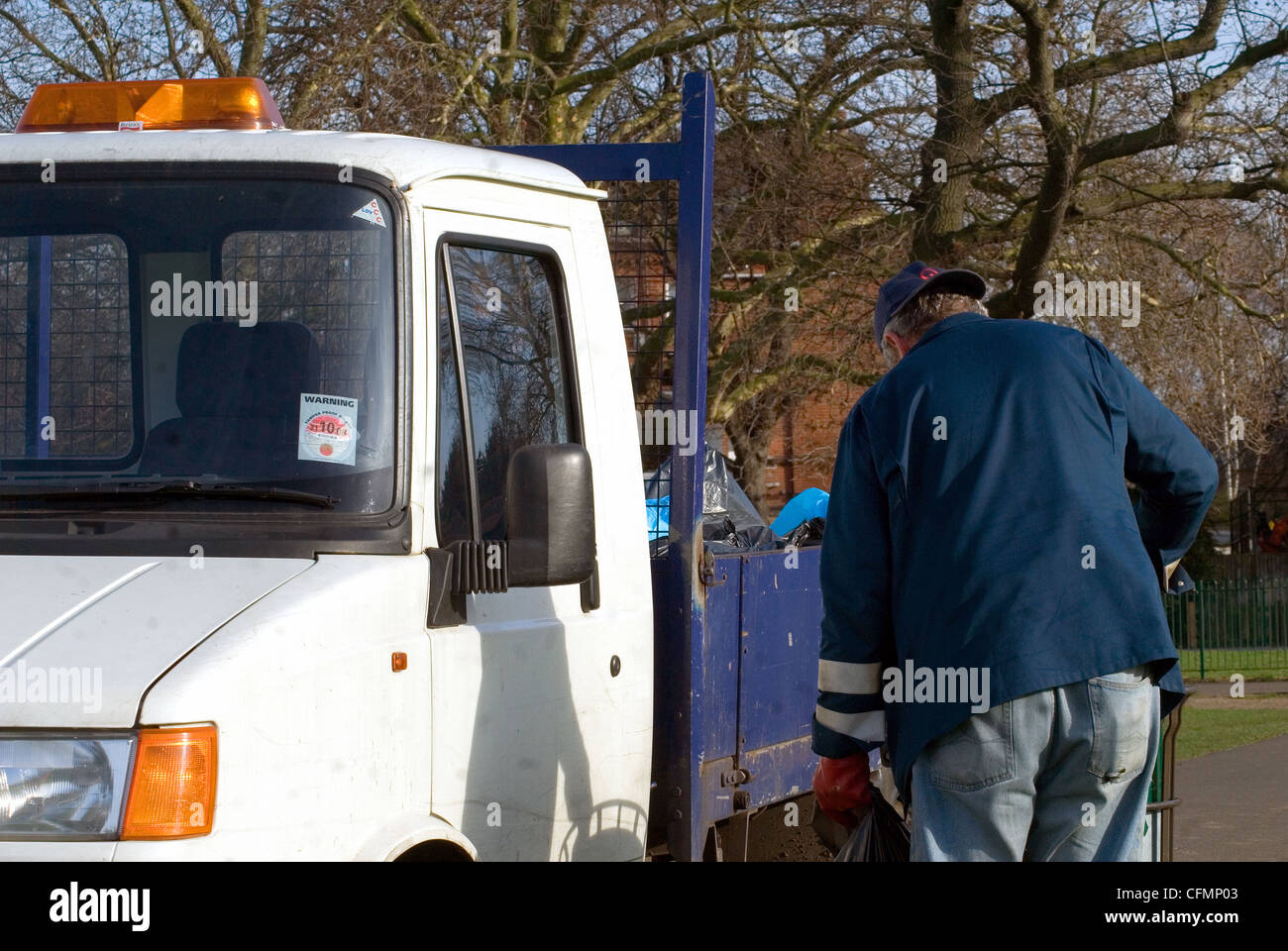 Maintenance work at a park in London Stock Photo - Alamy