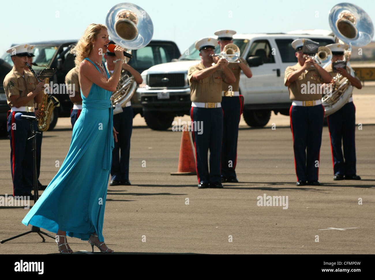 Victoria Robertson, a local opera singer and former Miss USO in 2000 ...
