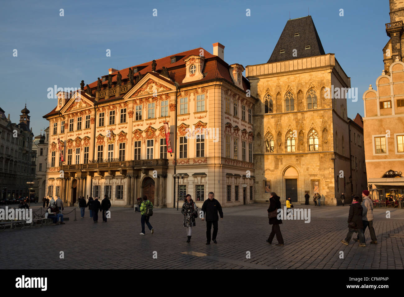 Kinsky Palace and House at the Stone Bell, Old Town Square, Prague ...