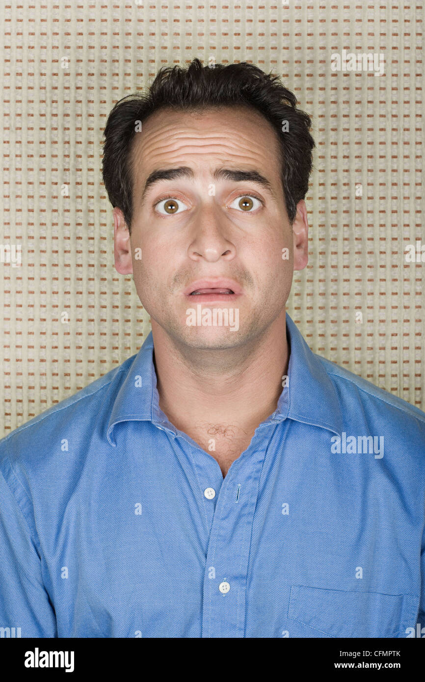Portrait of surprised man Stock Photo - Alamy
