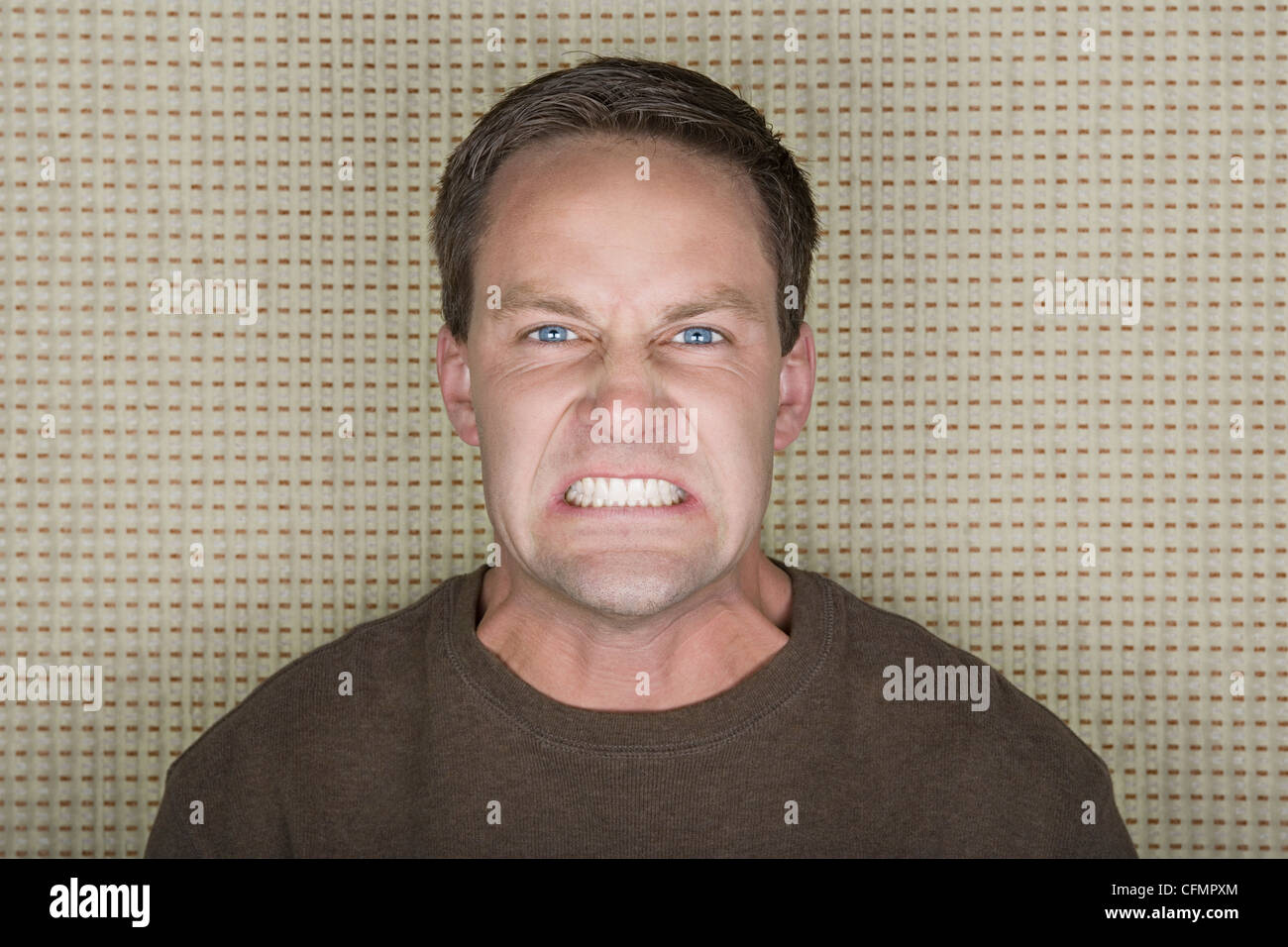 Portrait of angry man Stock Photo - Alamy