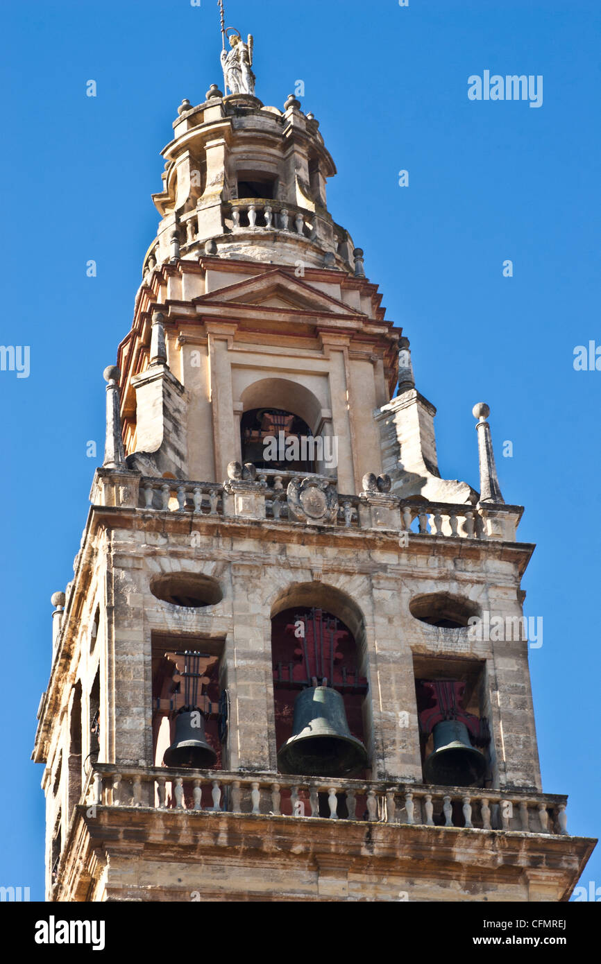 Cordova, Cordoba, Spain, bell tower of the cathedral of Cordoba, the ...