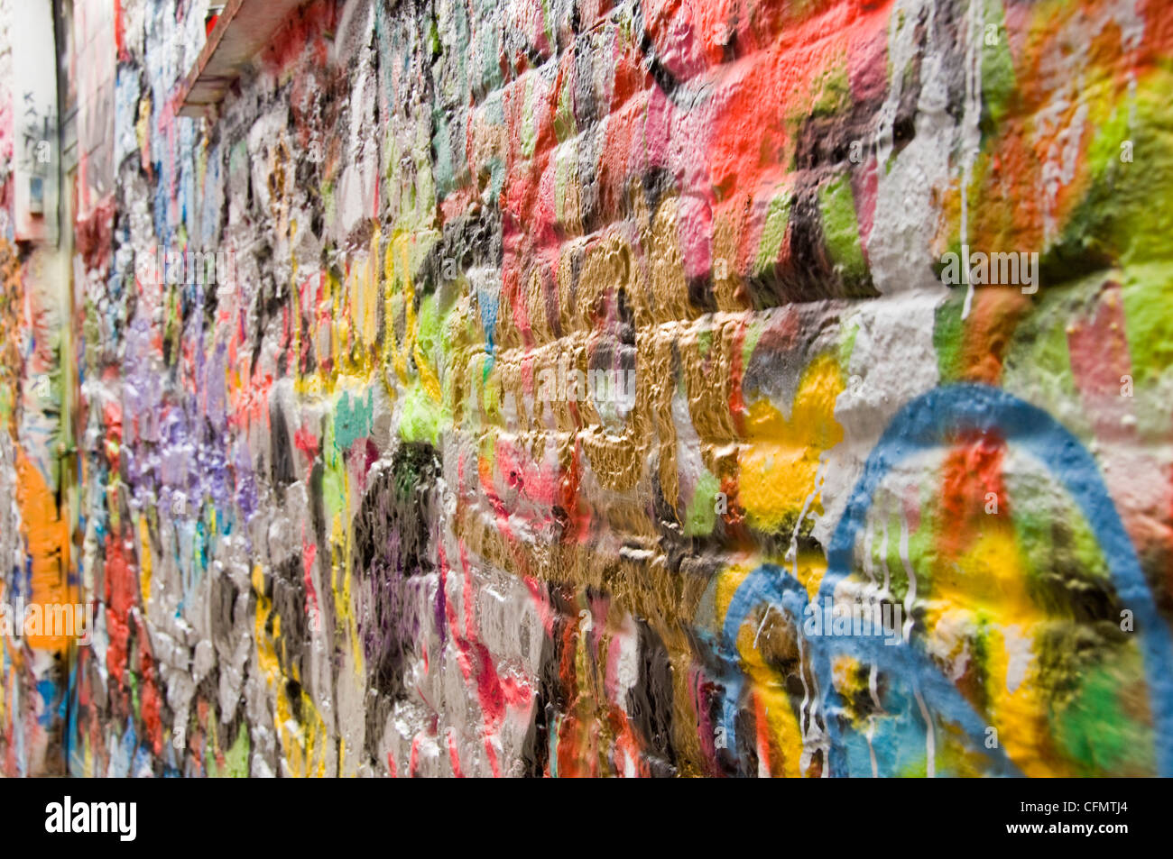 Horizontal close up of the myriad of colours and textures covering a ...