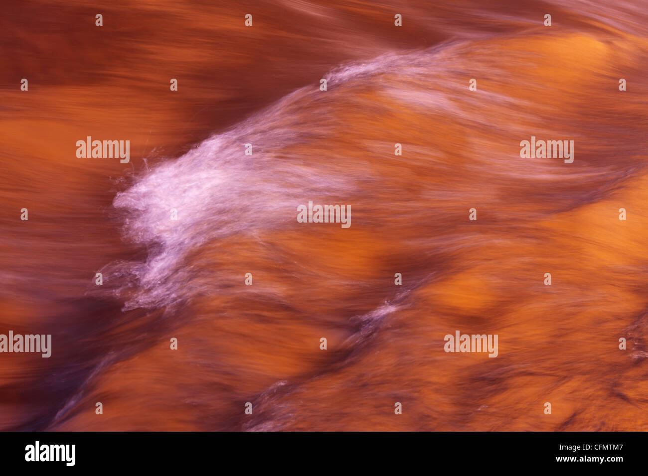 Brightly colored detail of water flowing through The Strid on the River ...