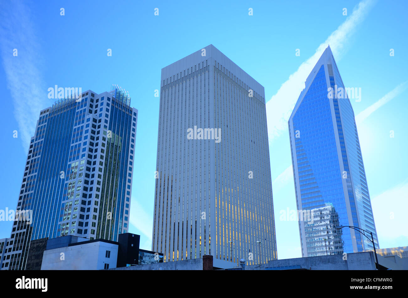 Buildings in downtown charlotte north hi-res stock photography and ...