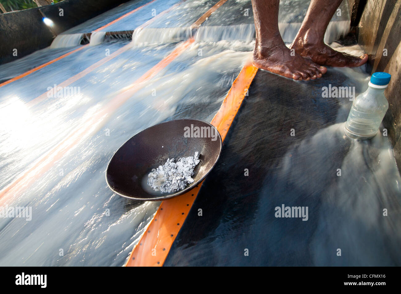 Gold mining Amazon rain forest Garimpo Agua Branca Para State Brazil ...