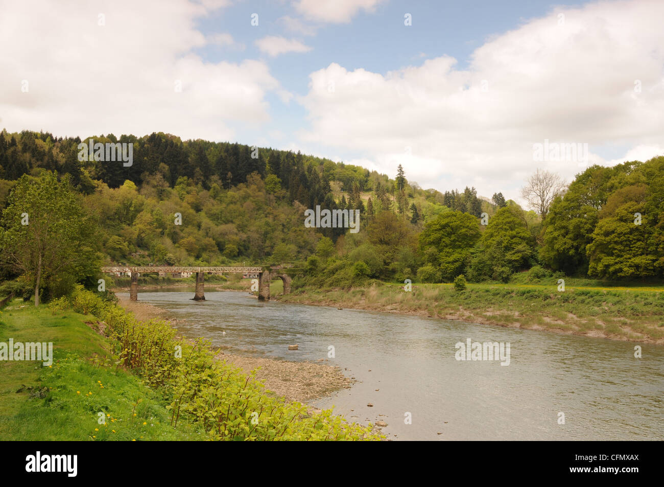 The old bridge over the River Wye at Tintern Stock Photo - Alamy