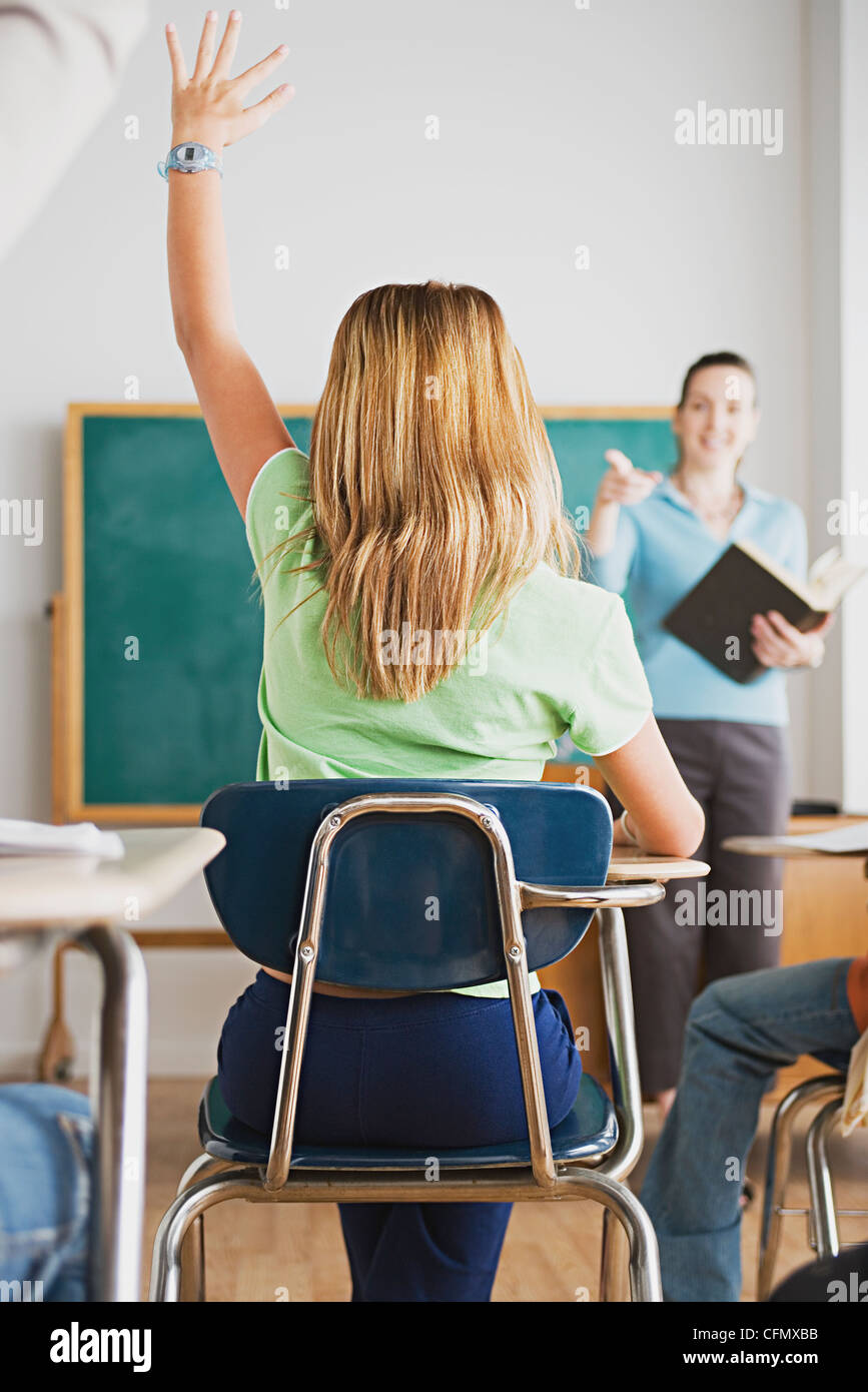 Hand rising women hi-res stock photography and images - Alamy