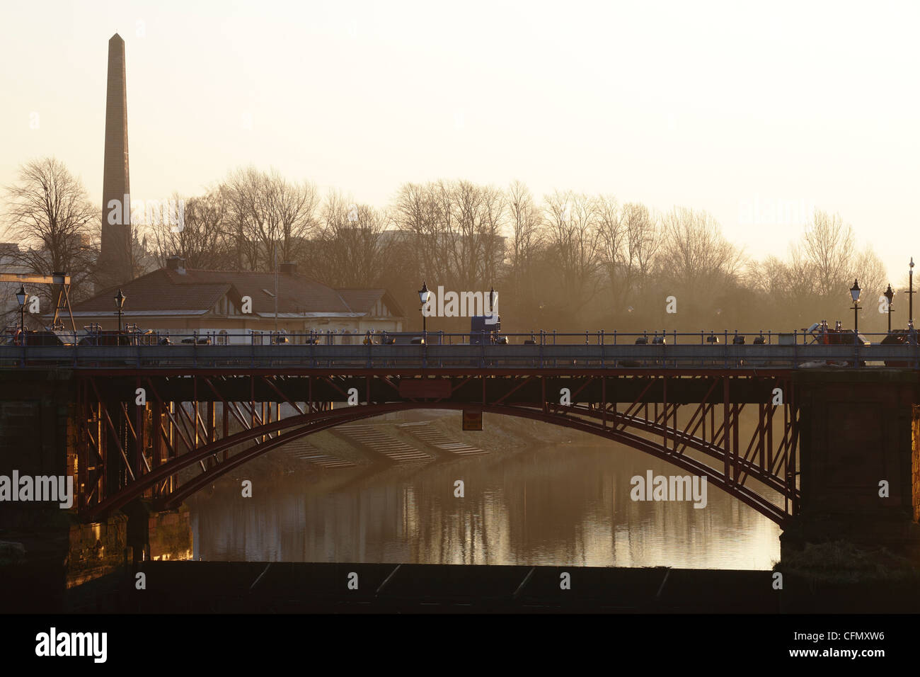 Pipe Bridge over the River Clyde at dawn, Glasgow, Scotland, UK Stock ...