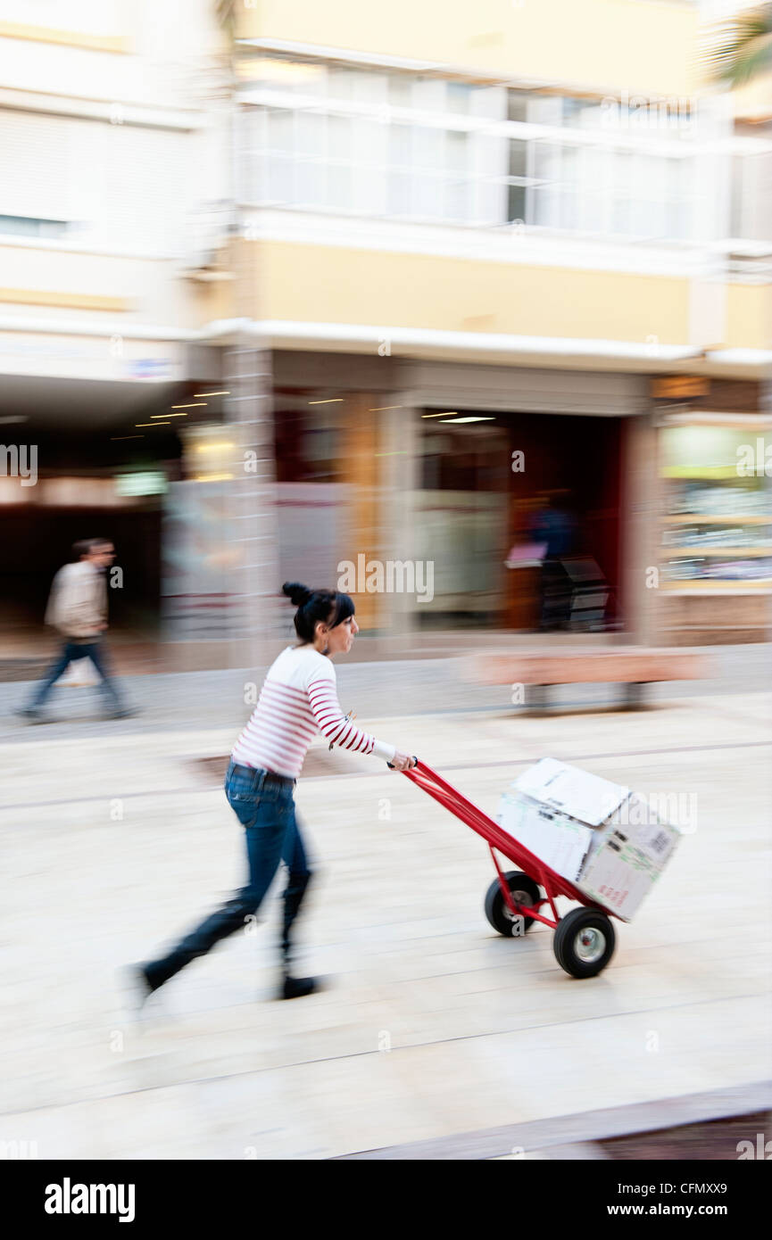 Wheeled trolley hi-res stock photography and images - Alamy